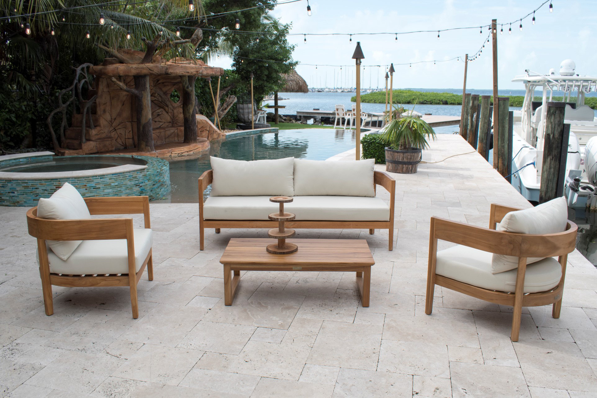 Panama Jack Outdoor Panama Jack Bali Teak 5-Piece Seating Set | Wayfair