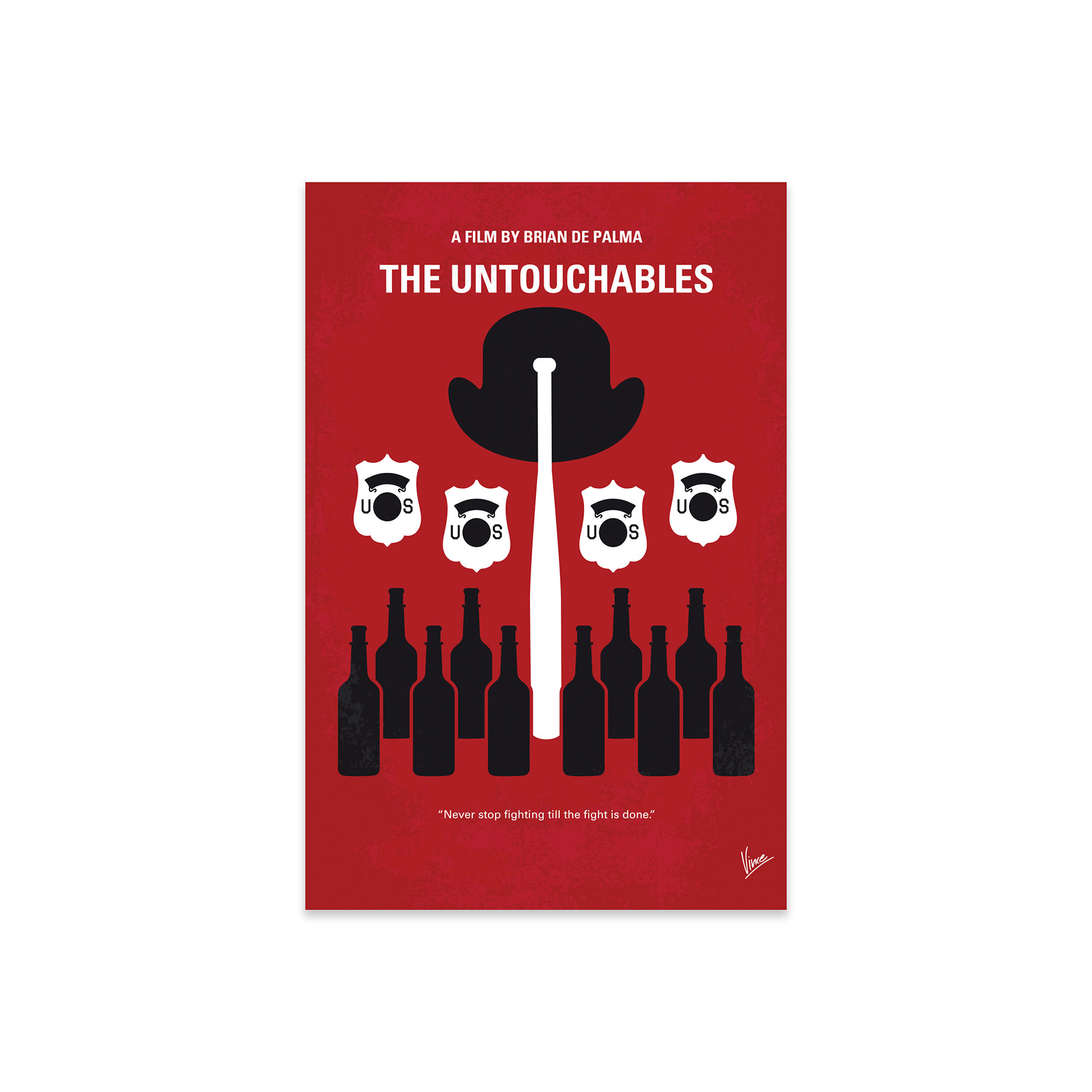 iCanvas The Untouchables Minimal Movie Poster Print On Acrylic Glass ...