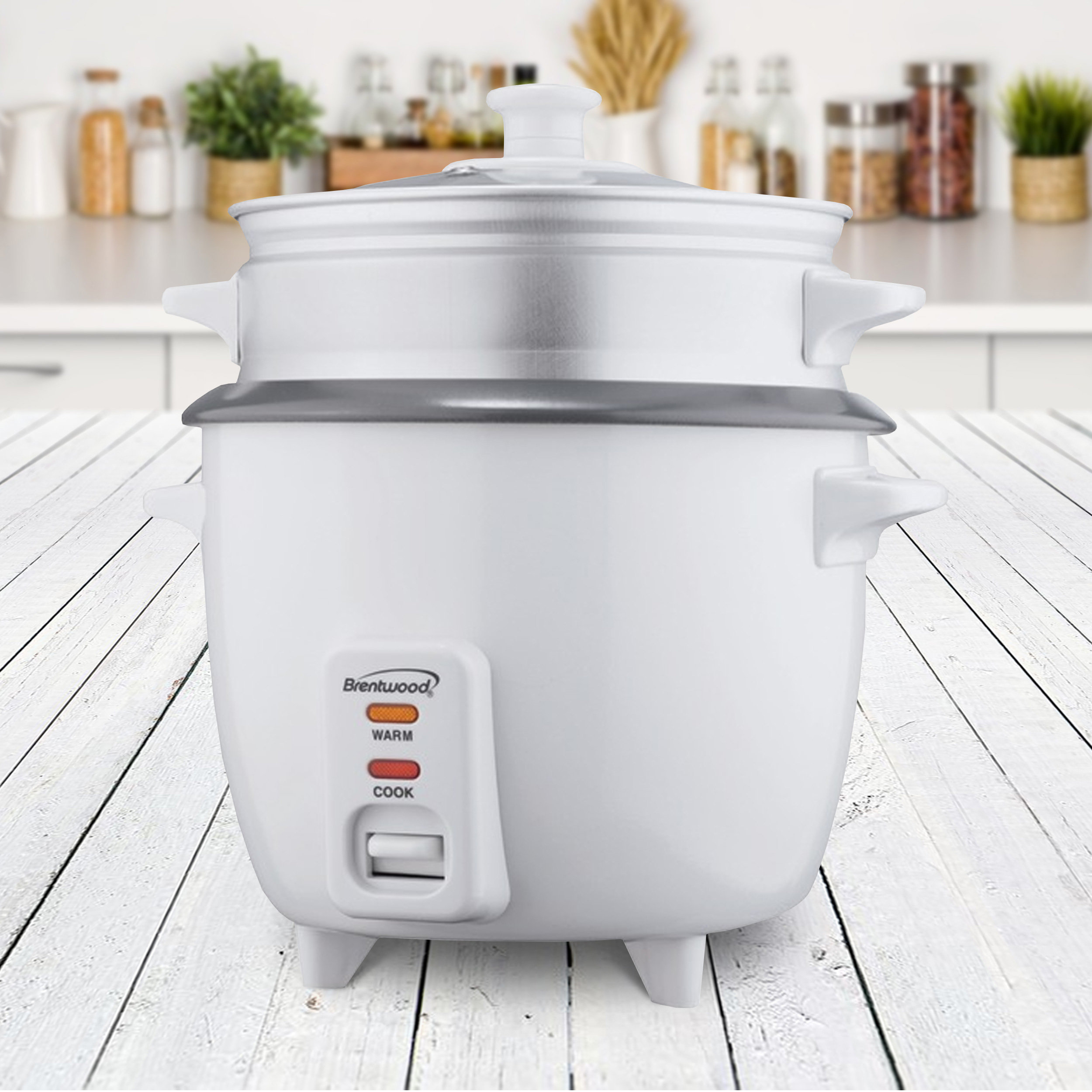 Brentwood 4 Cup Rice Cooker with Steamer | Wayfair