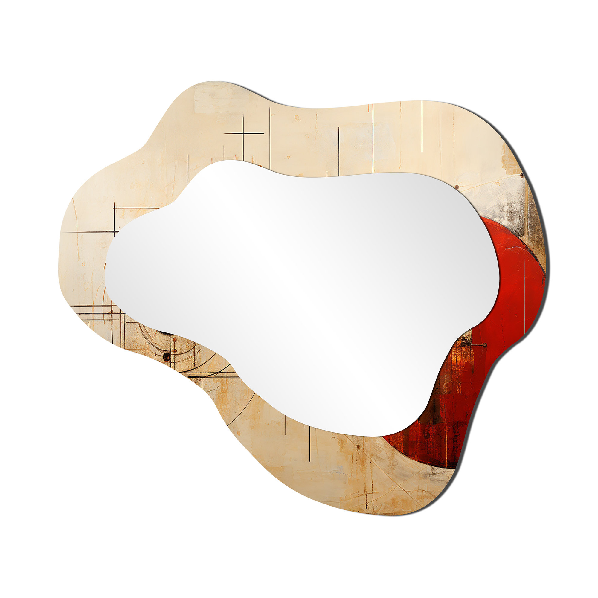 Ivy Bronx Red Moon Mercury Retrograde - Irregular Abstract Landscapes ...