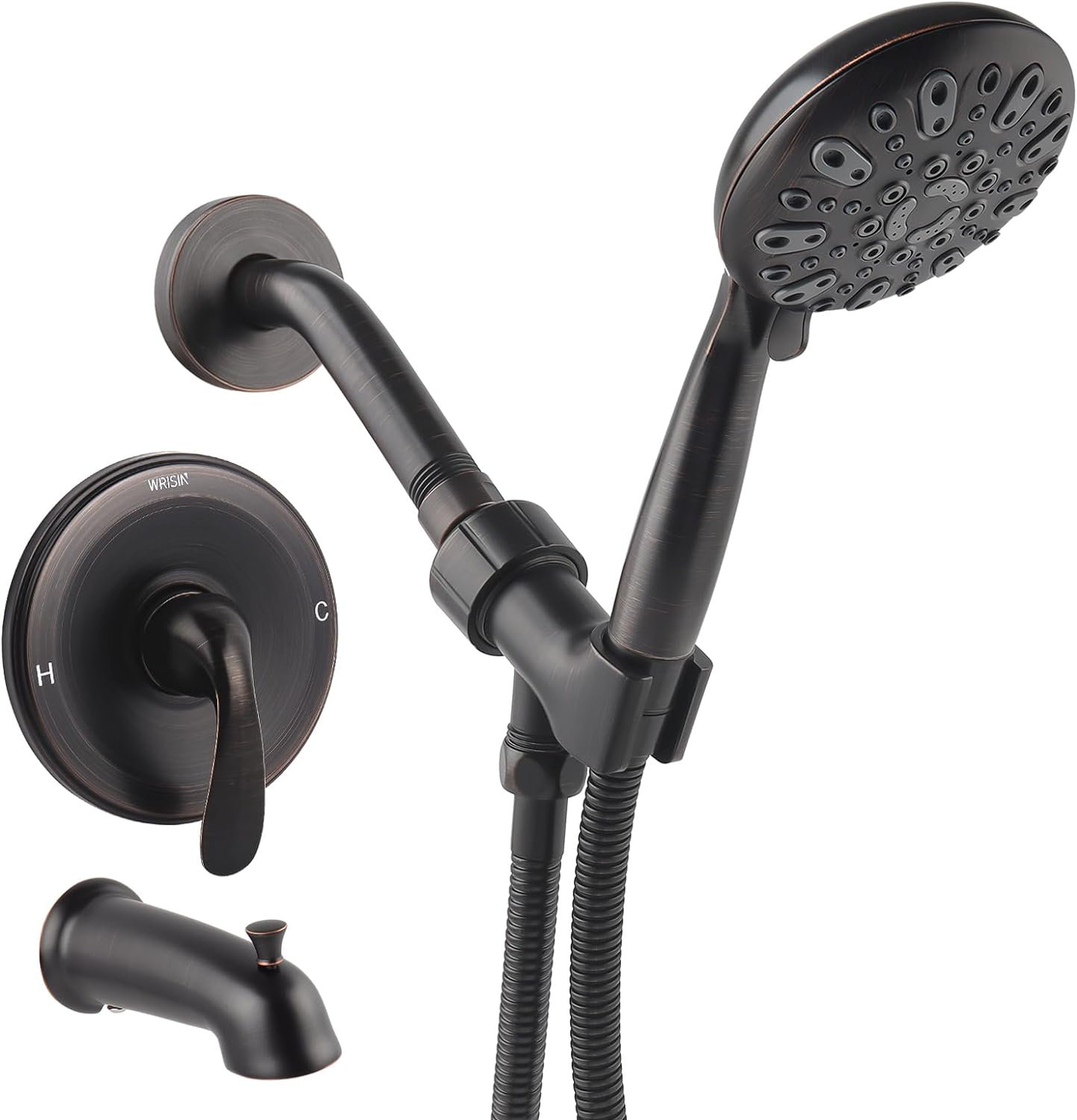 Utibia Oil Rubbed Bronze Shower Faucet Set with Tub Spout, Shower Valve ...