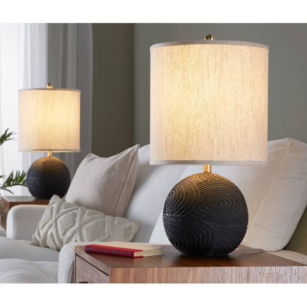 Brayden Studio® Carole 23" Polyresin Table Lamp Matte Black Polyresin ...