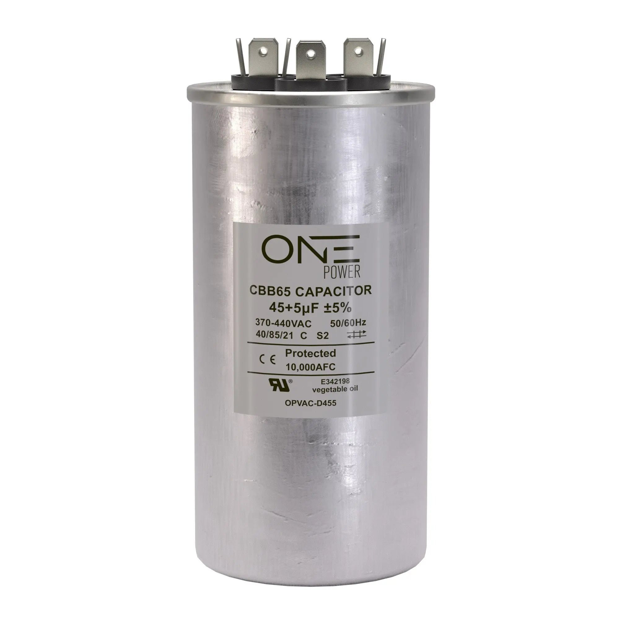 Promounts ONE Power 45/5-MFD, 370V or 440V Dual Run A/C Capacitor 45+5 uF CBB65B Air Conditioner ...