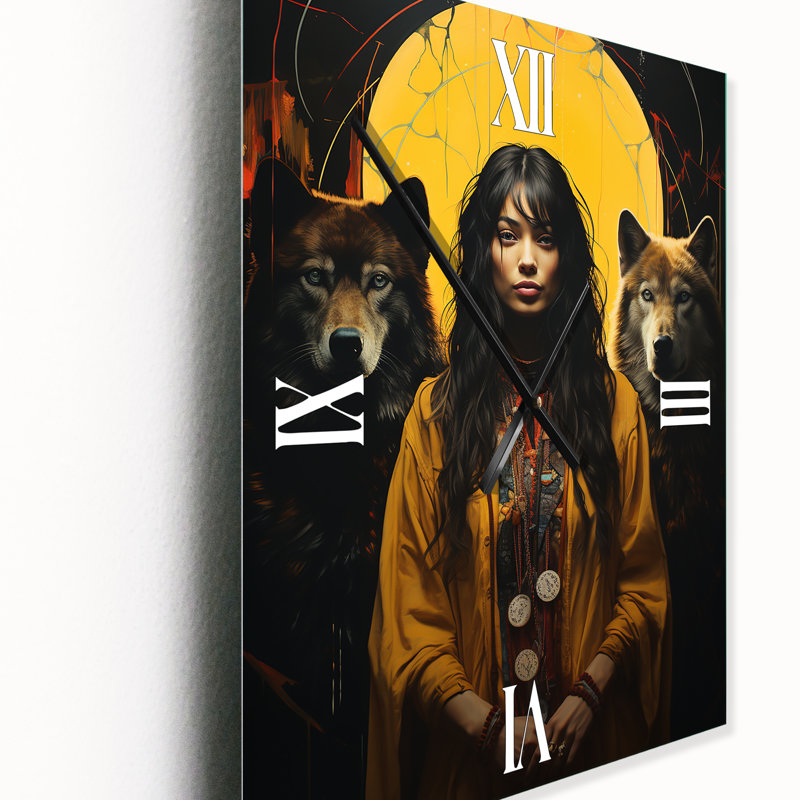 Design Art Woman Who Dances With The Wolves Native Beauty - Indian ...