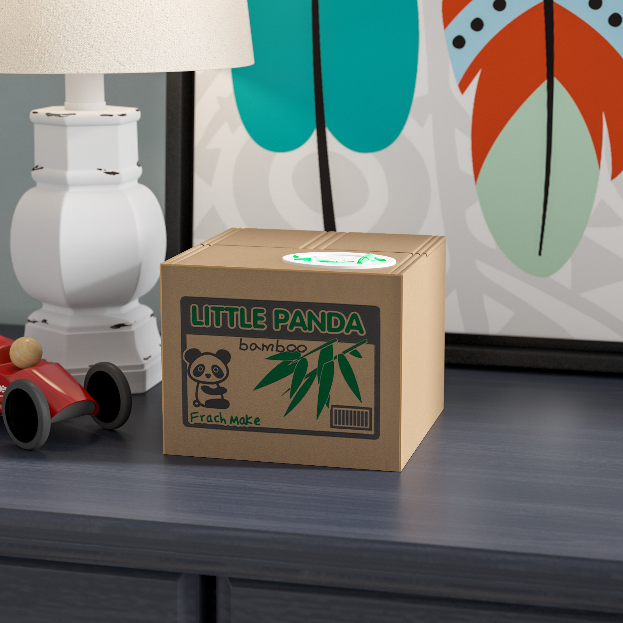 Zoomie Kids Sorbus Stealing Coin Panda Box Piggy Bank & Reviews | Wayfair