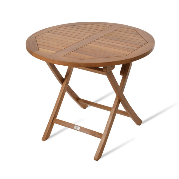 sohoConcept Pamela Teak Folding Dining 36" Round Table | Wayfair