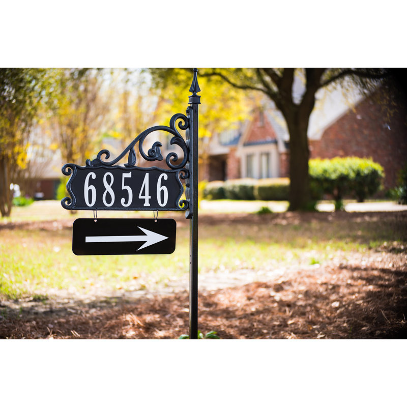 Address America Double-Sided Reflective Boardwalk Address Sign with ...