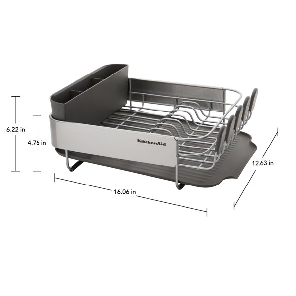 KitchenAid® Compact Stainless Steel Dish Rack, 16.06-Inch & Reviews ...