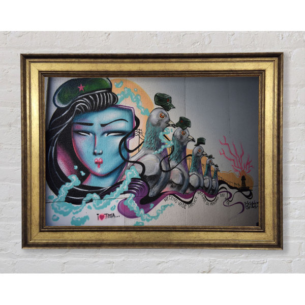 Bright Star Political Graffiti - Single Picture Frame Art Prints ...