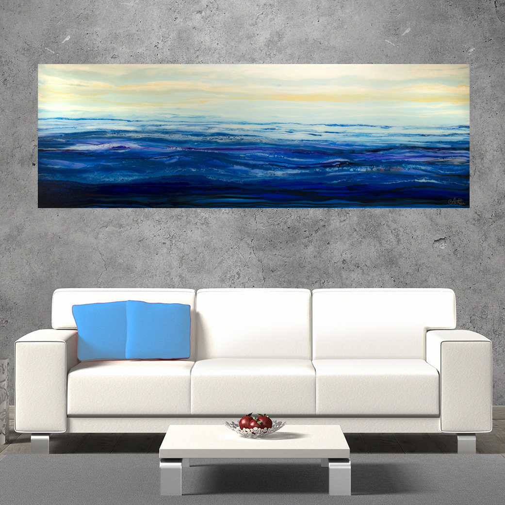 Jaxson Rea 'Blue Waters' by Barbara Biolotta Painting Print on Wrapped ...