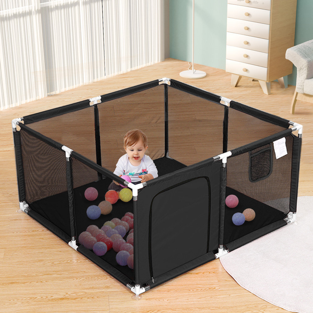 Toocapro 50" x 50" Baby Playpen, Anti-Fall Toddler Kids Playard for ...