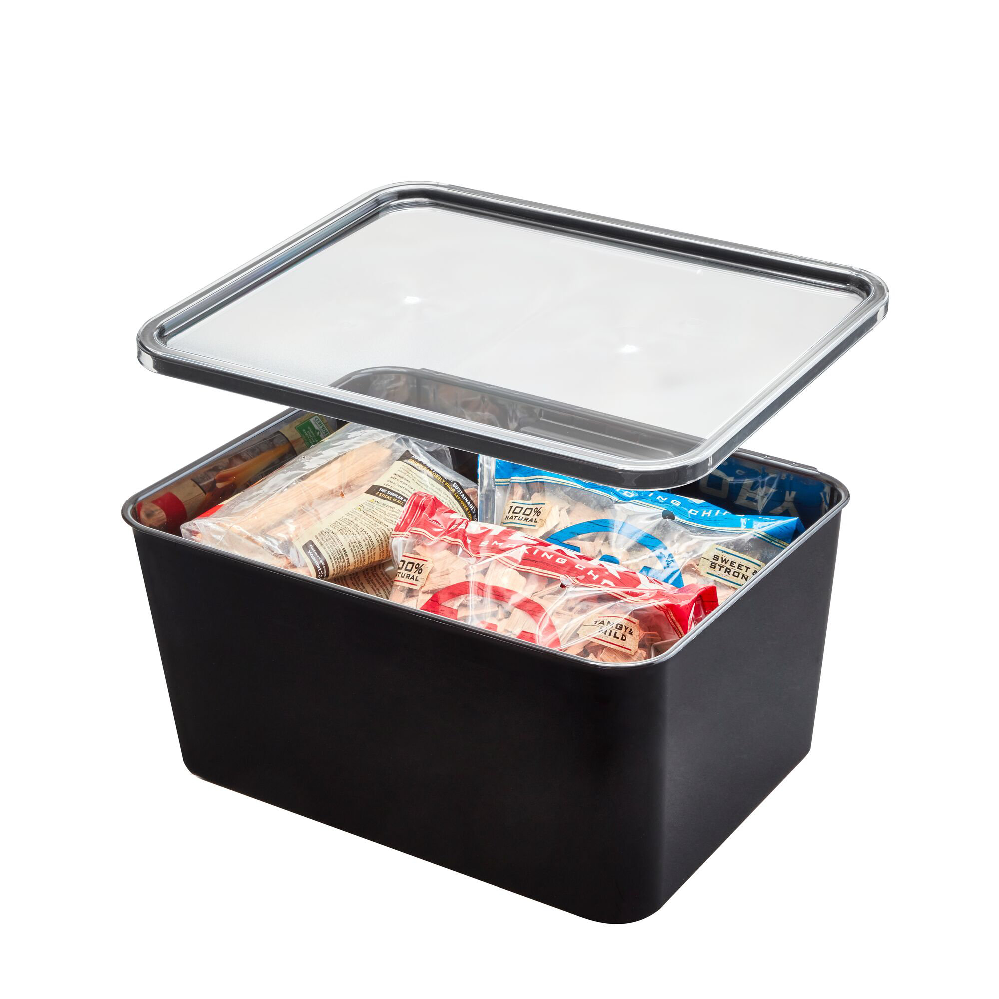 iDesign Storage Bin with Lid & Wall Mount Bracket, the Wallspace ...