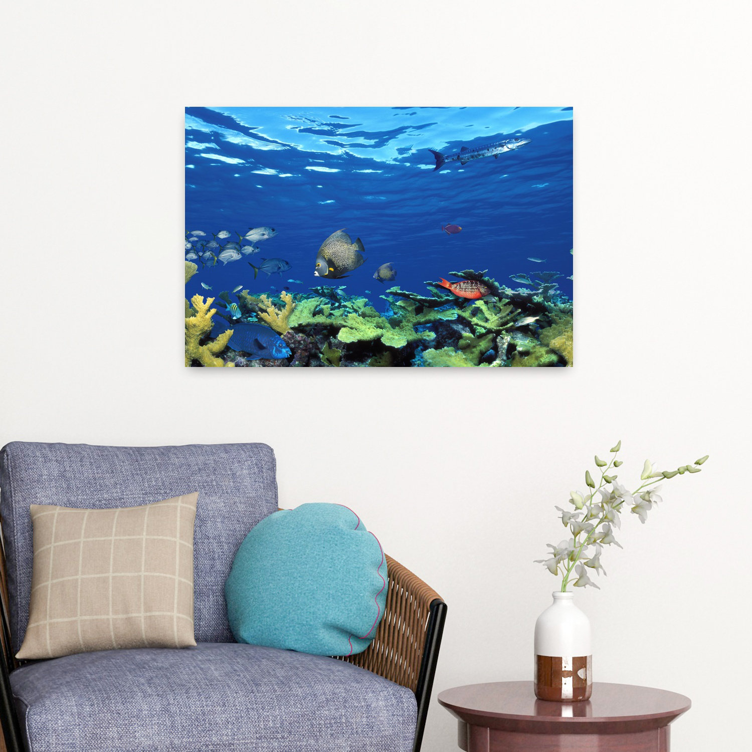 Ivy Bronx School Of Fish Swimming In The Sea Digital Composite ...