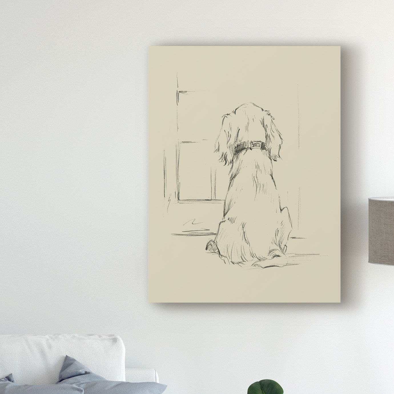 Winston Porter 'Waiting for Master I' Drawing Print on Wrapped Canvas ...
