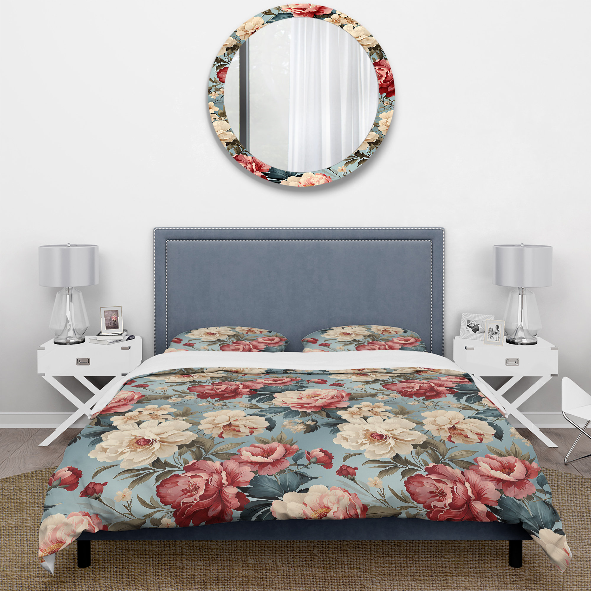 East Urban Home Debrisha Pink Antique Floral Peony Garden - Vintage ...