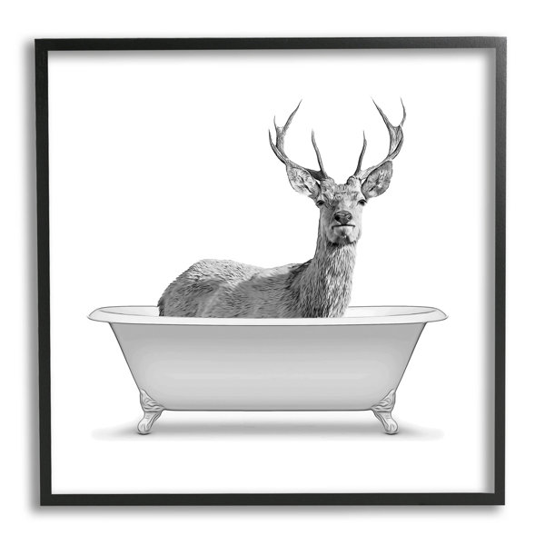 Trinx " Woodland Deer Antique Bath Tub " by Annalisa Latella | Wayfair