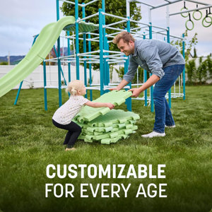 ActivPlay Base Camp Playground + Hanging Bridge, Jungle Line, Monkey ...