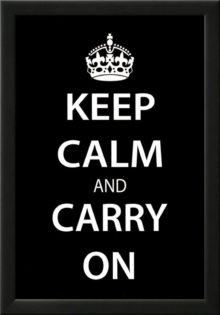 Buy Art For Less 'Keep Calm and Carry On' Framed Textual Art in Black ...