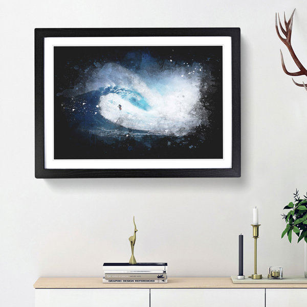 East Urban Home Surfing the Wave - Picture Frame Graphic Art Print ...
