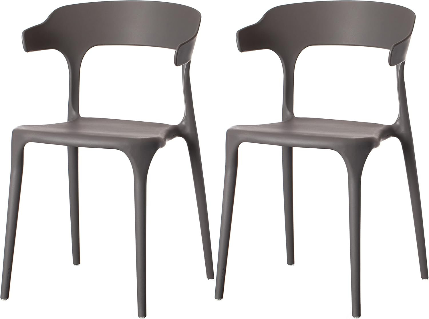 Latitude Run® Modern Plastic Outdoor Dining Chair With Open U Shaped ...