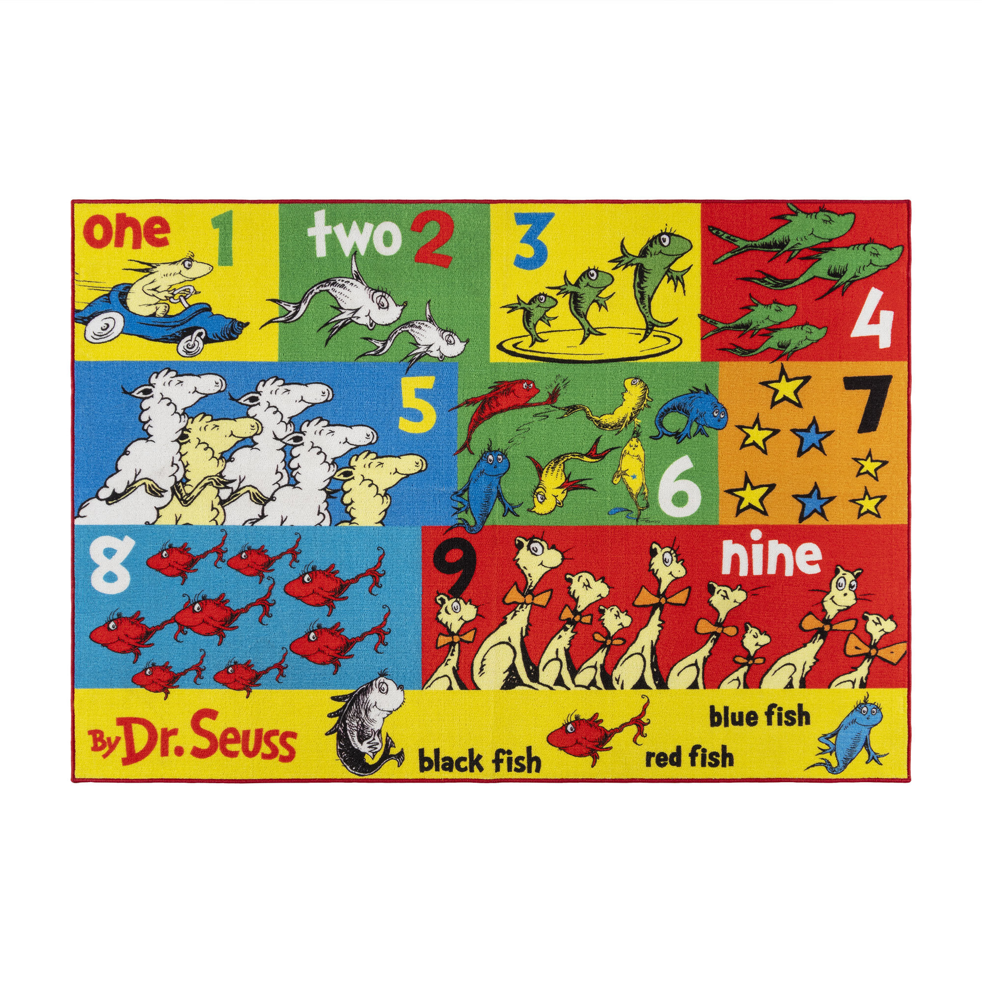 Dr Seuss Licensed Dr. Seuss One Fish Counting Multi-Colored Easy Care ...