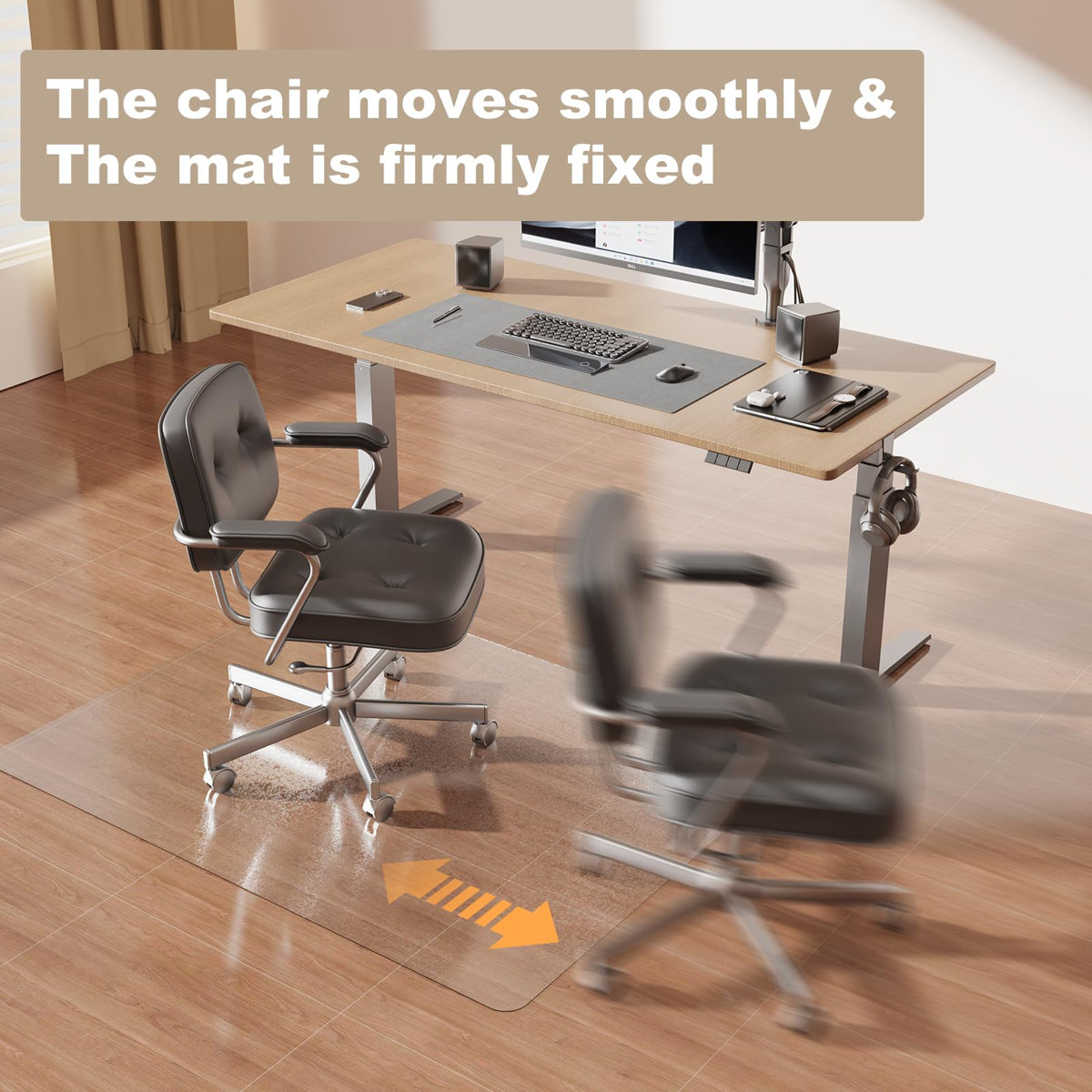 BESTQII 60"x75" Clear Plastic Chair Mat for Hardwood/Tile/Laminate ...