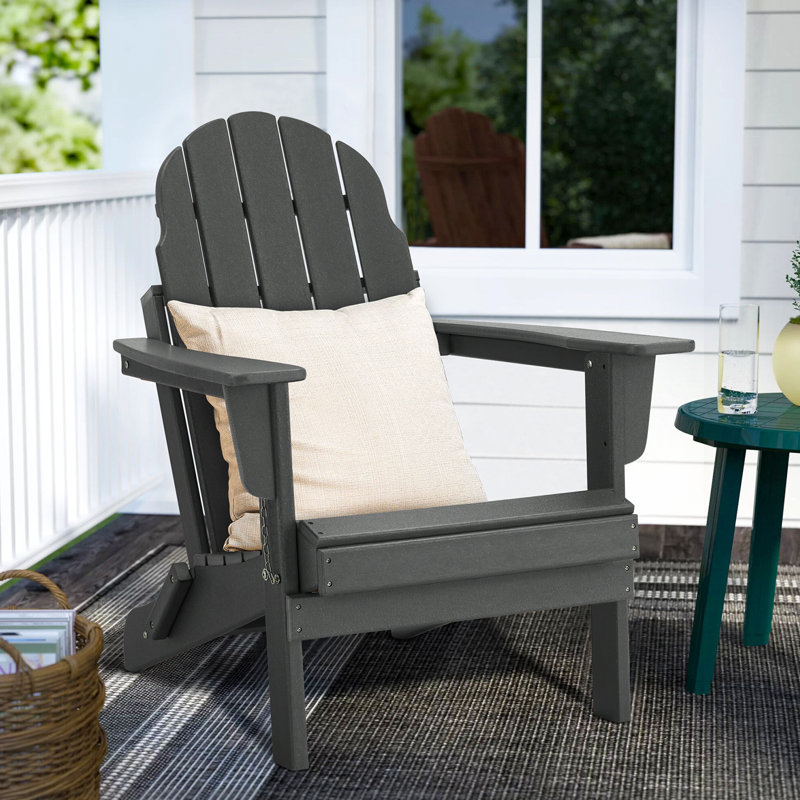 EROMMY Outdoor Adirondack Chair, Polywood Weather Resistant Chair, Fire ...