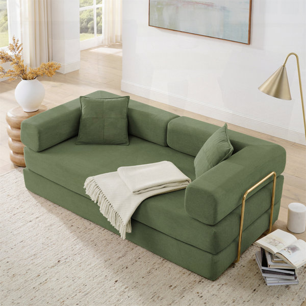 Mercer41 Convertible Chair Floor Couch with Removable Backrest | Wayfair