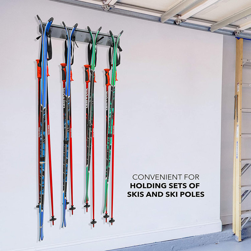 Arlmont & Co. Heavy Duty Wall Mounted Ski/Snowboard Rack & Reviews ...
