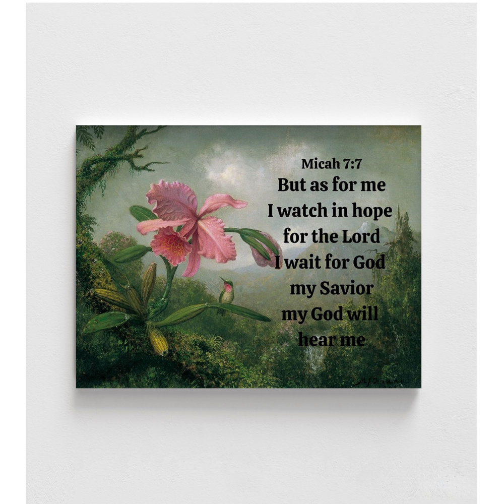 WeFrameArt Orchid And Hummingbird By Martin Johnson Heade, Large Micah ...