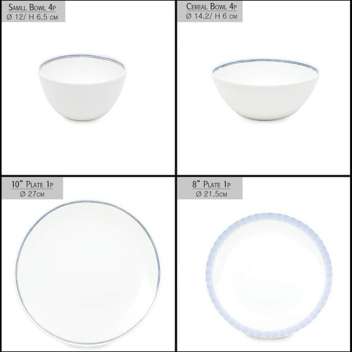 HANKOOK CHINAWARE Bone China Dinnerware Set - Service for 4 | Wayfair