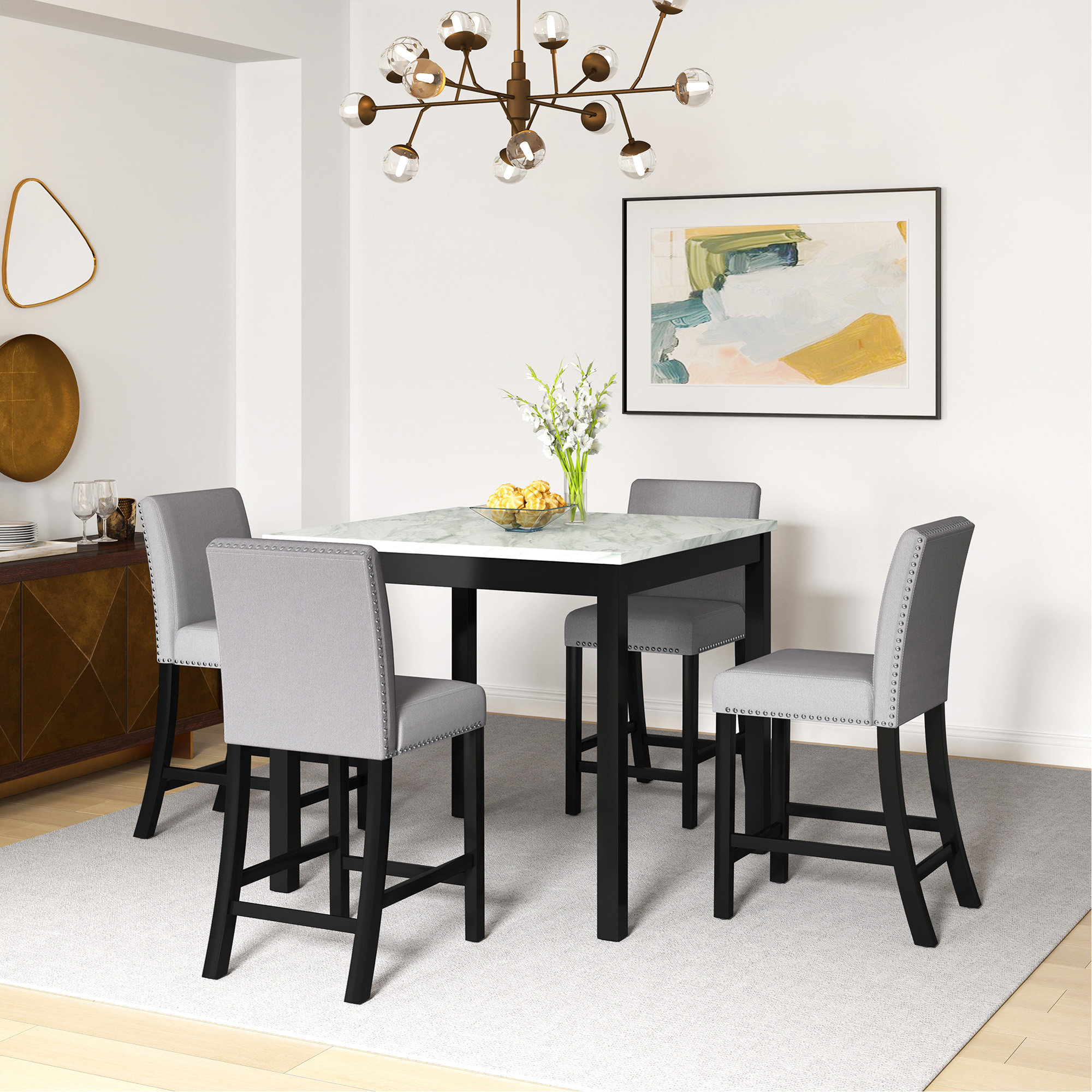 Lark Manor™ Stylish And Functional Dining Table With Shared Link And ...