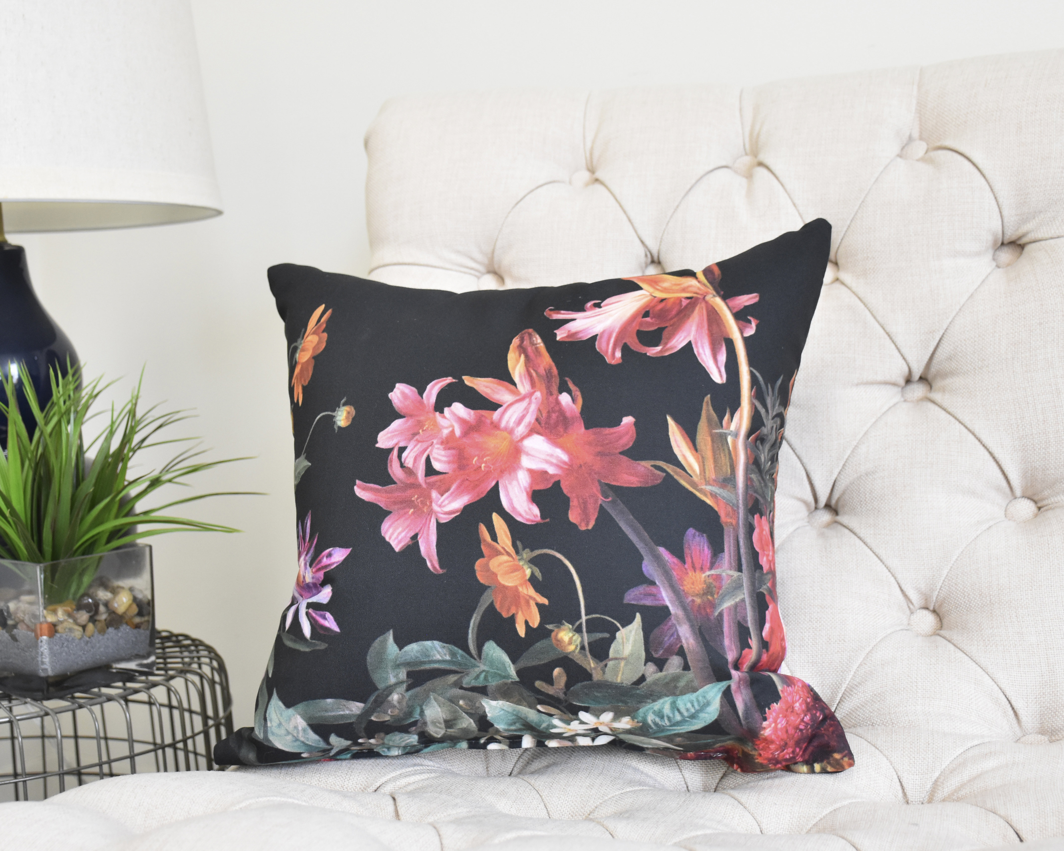 e by design Fickle Florals Square Pillow Cover & Insert | Wayfair