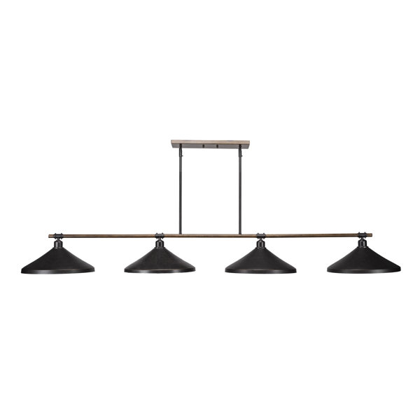 Loon Peak® Blacksmith 4 Light Bar Shown In Painted Wood-look Metal ...