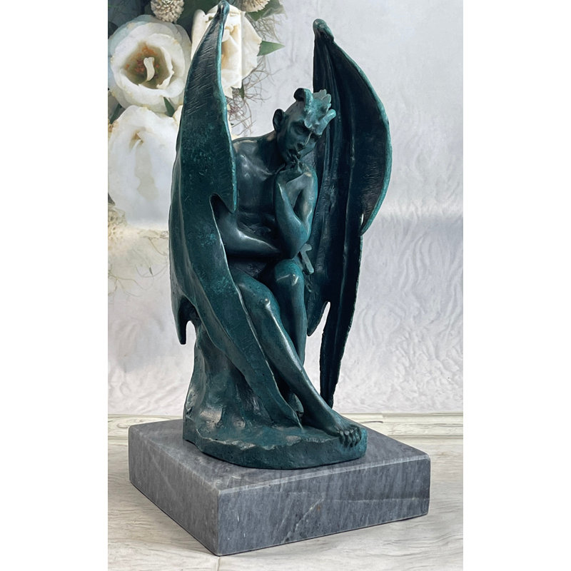 Trinx Sakho Patina Devil Satyr Diablo Dark Angel Bronze Sculpture by ...