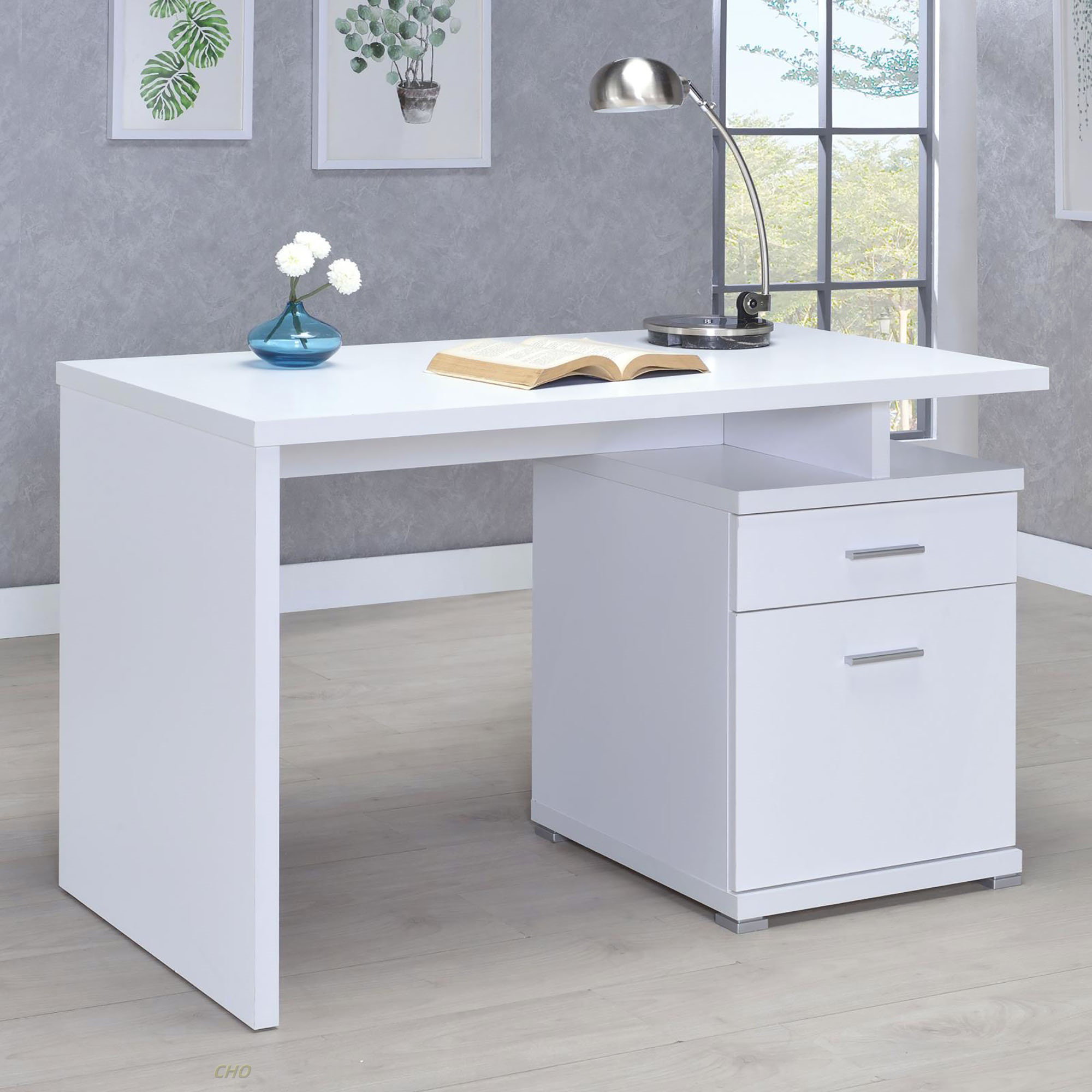 Latitude Run® 2-Drawer Reversible Office Desk | Wayfair