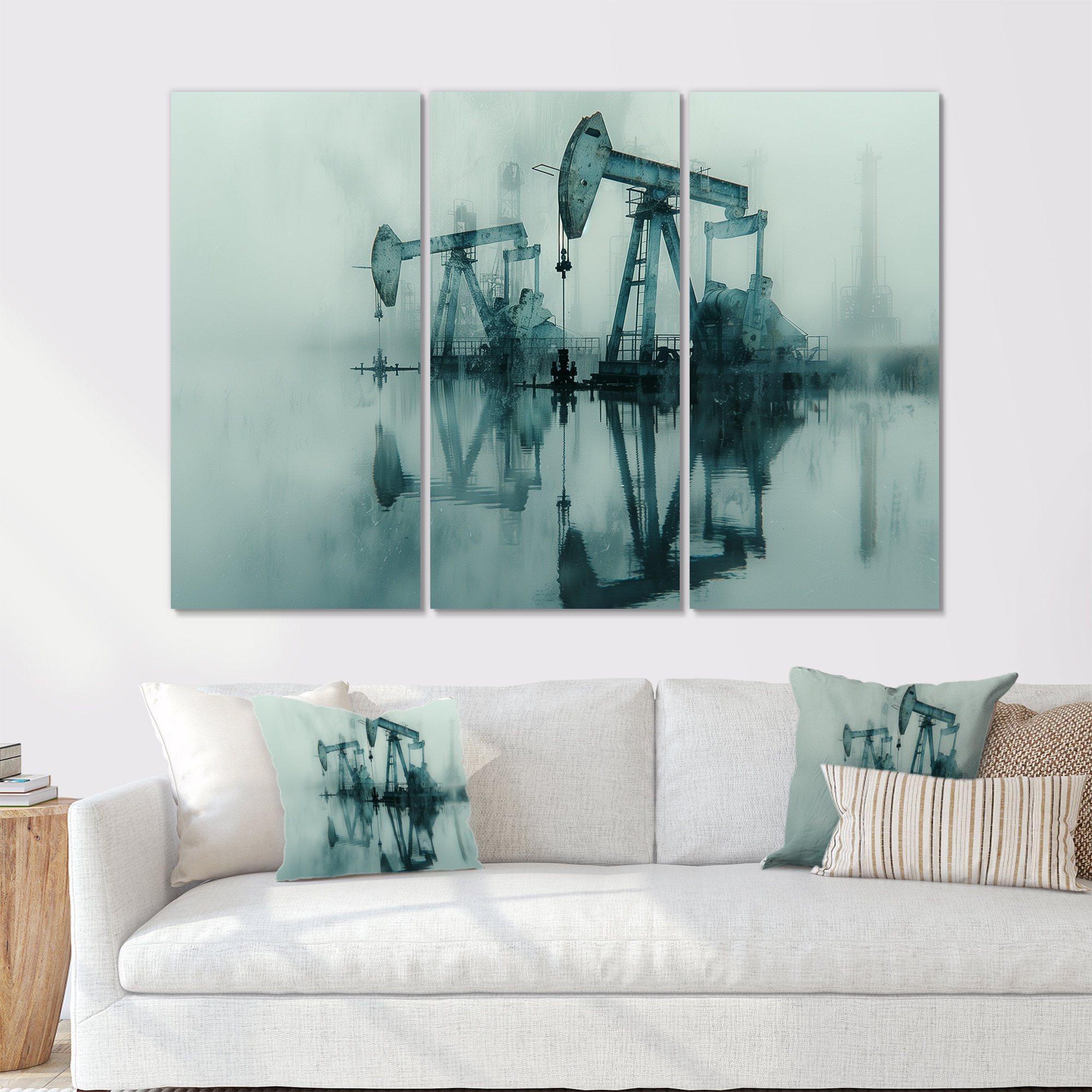 Trent Austin Design® Grey Petrochemical Winter Texas Oil Rigs - Oil ...