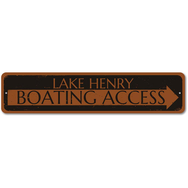 Lizton Sign Shop, Inc Boating Access Arrow Metal Sign | Wayfair