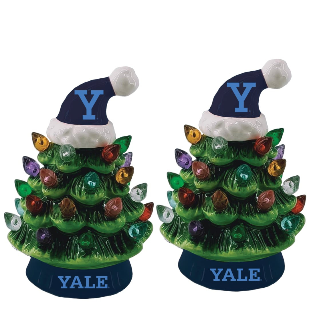 Charlton Home® 4" Mini LED Tabletop Christmas Tree, Yale University ...
