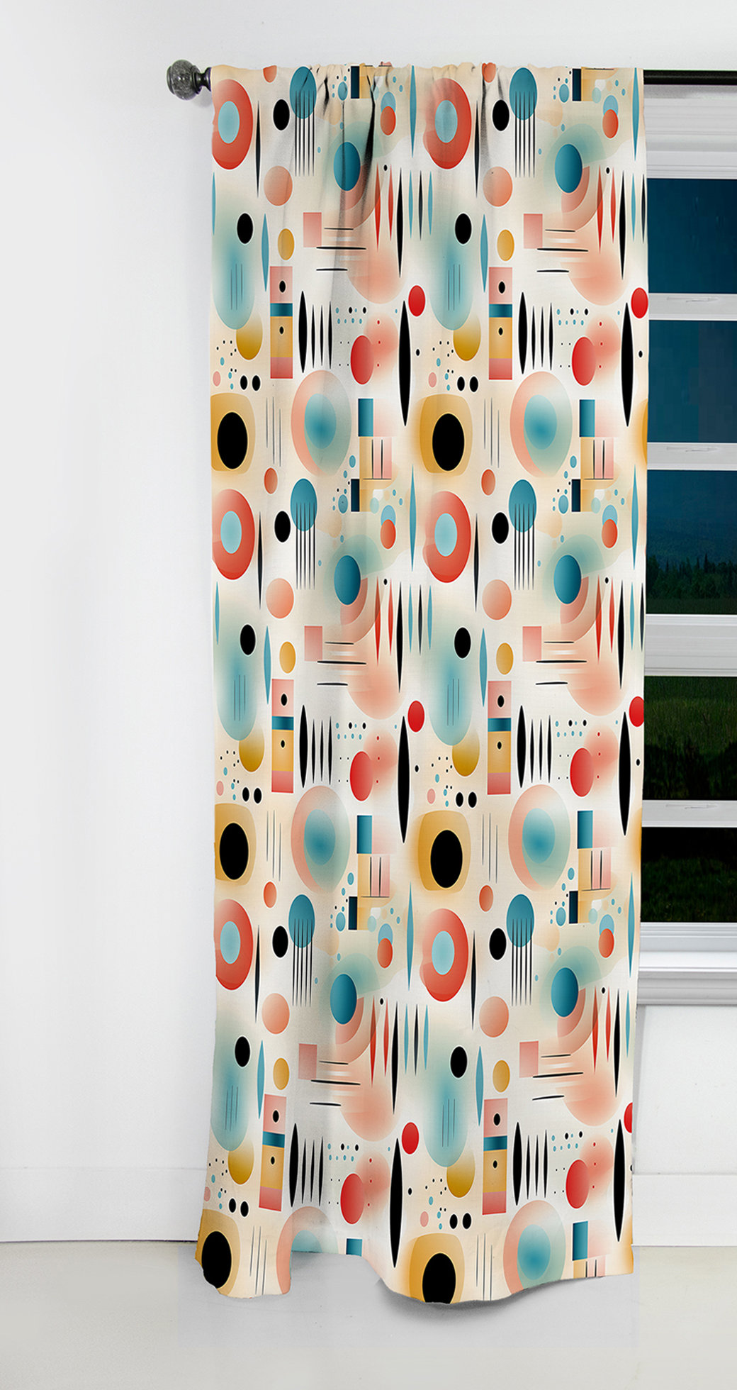 Design Art Pastel Abstraction II - Abstract Curtain - Blackout ...