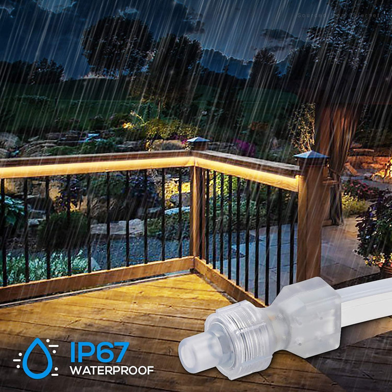 The Holiday Aisle® 50FT LED Rope Lights Outdoor, IP67 Waterproof, AC ...