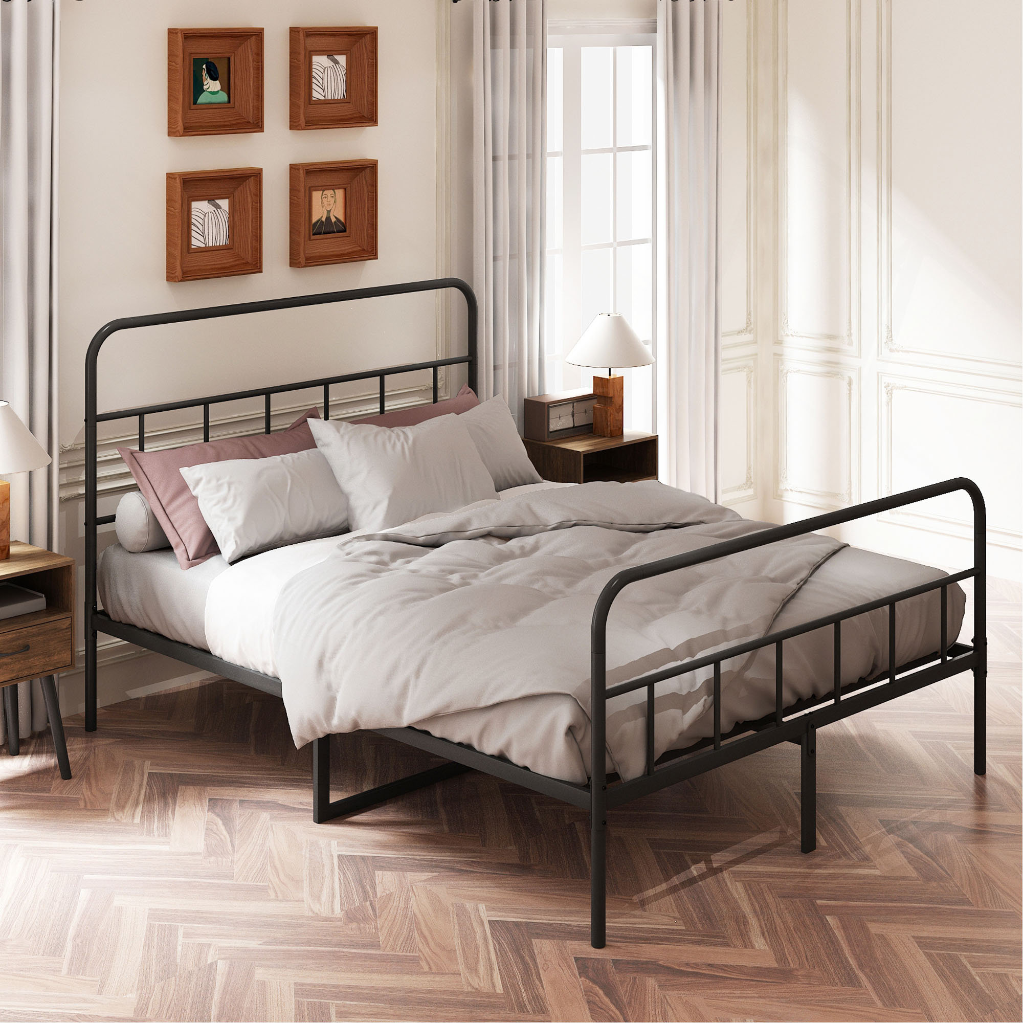 Trent Austin Design® Bed Frame With Headboard And Footboard, Metal ...