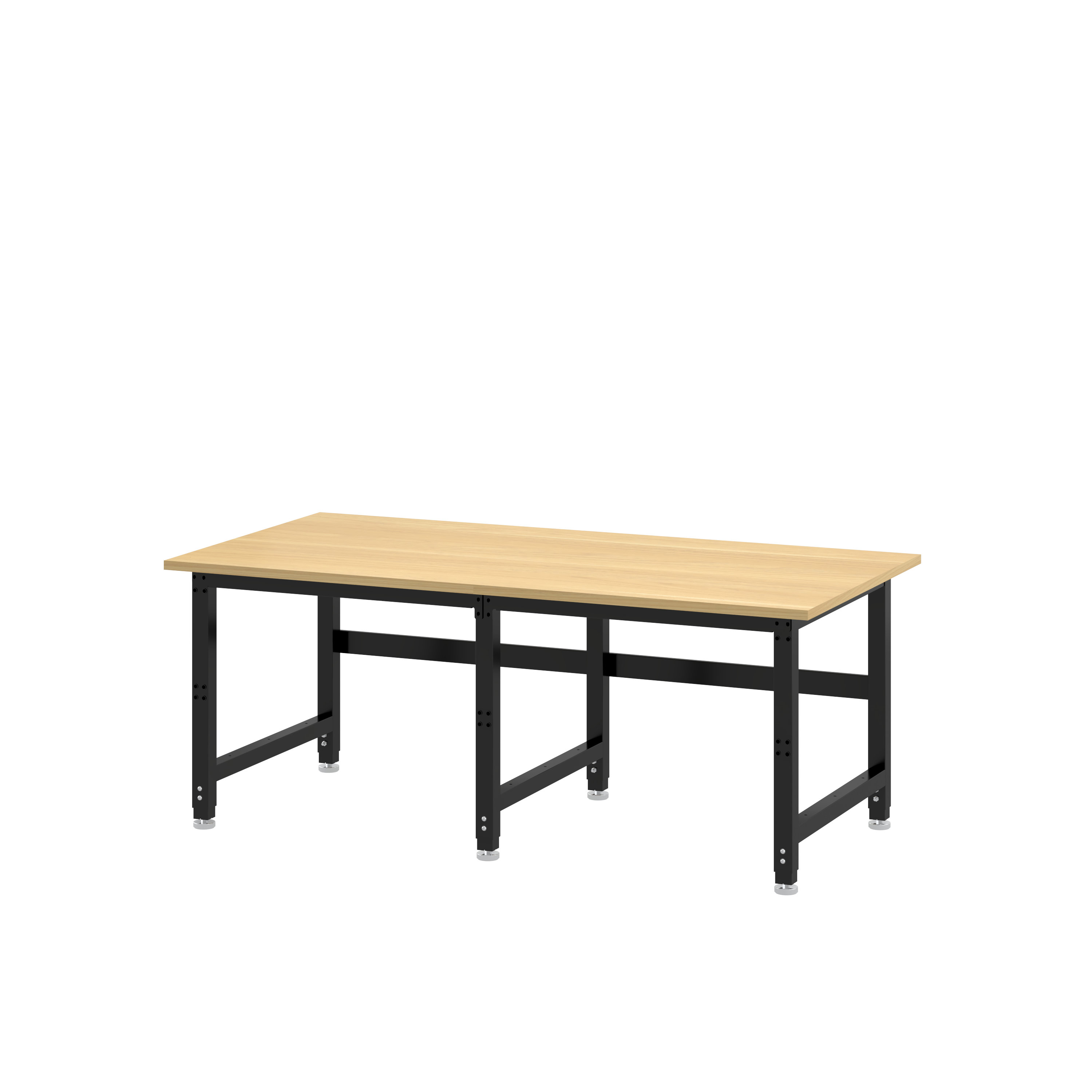 Hokku Designs 6-Leg Heavy Duty Workbench with Solid Wood Top | Wayfair