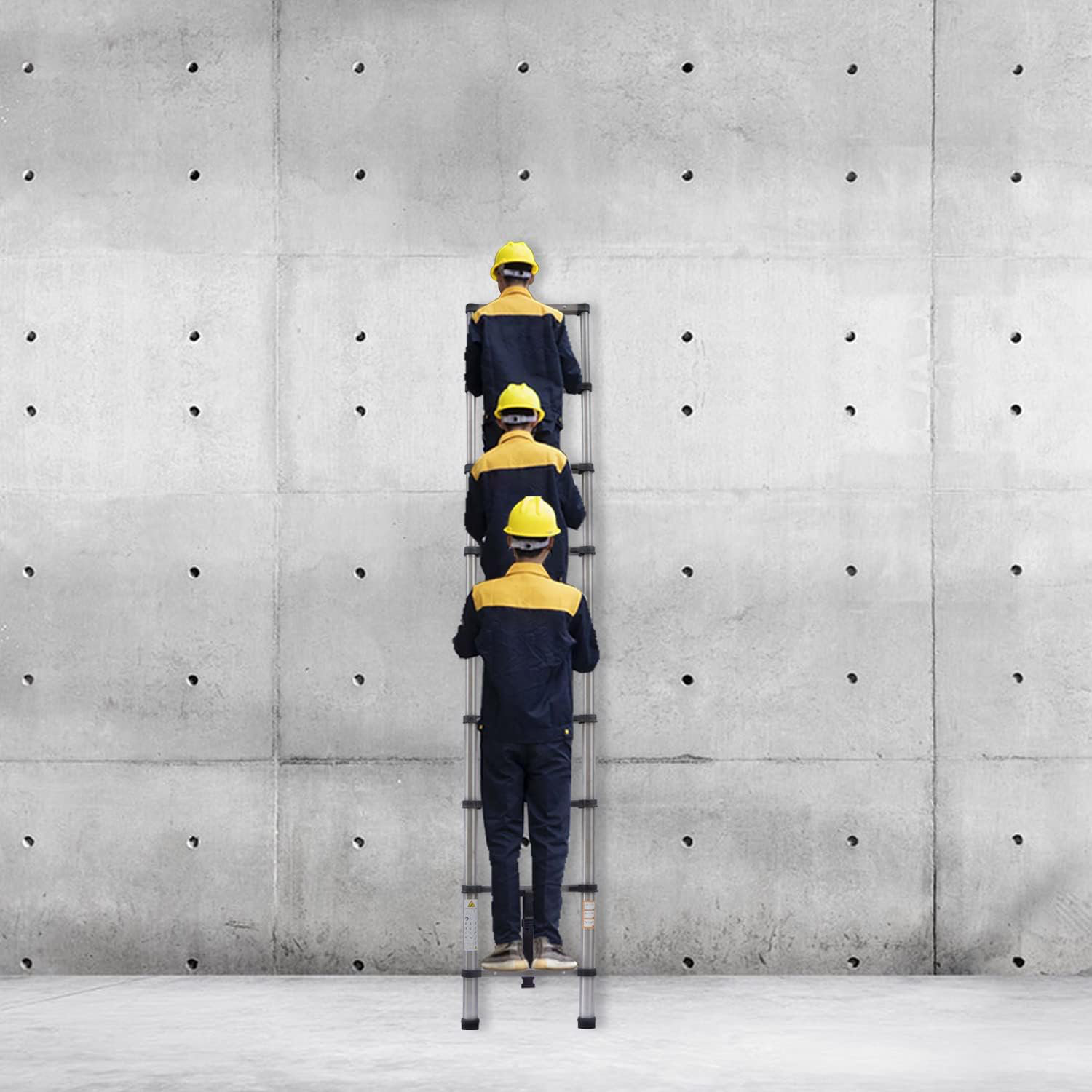 WFX Utility™ Ladder 8.5FT Stainless Steel Lightweight Extension Ladder ...