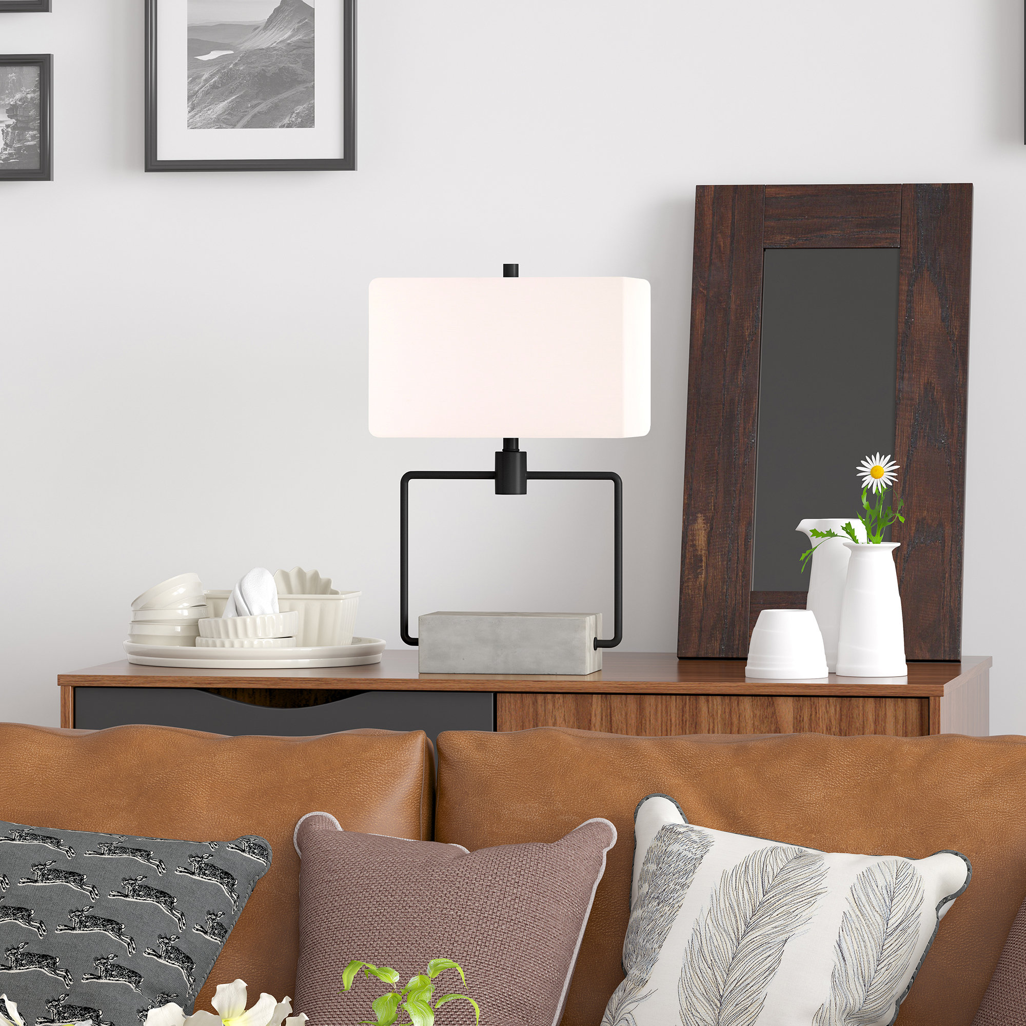 Laurel Foundry Modern Farmhouse Holden 22.75" Grey Standard Table Lamp ...