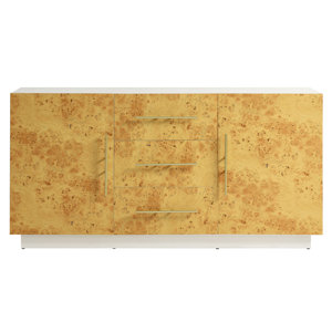 Modway Abel 59 Inch Burl Wood Sideboard Buffet TV Stand In White ...