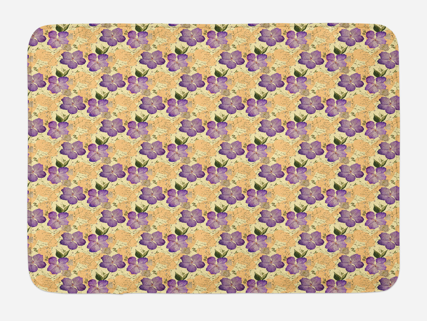 Ambesonne Floral Plush Bath Mat, Romantical Purple Orchids, 30.2"x20 ...