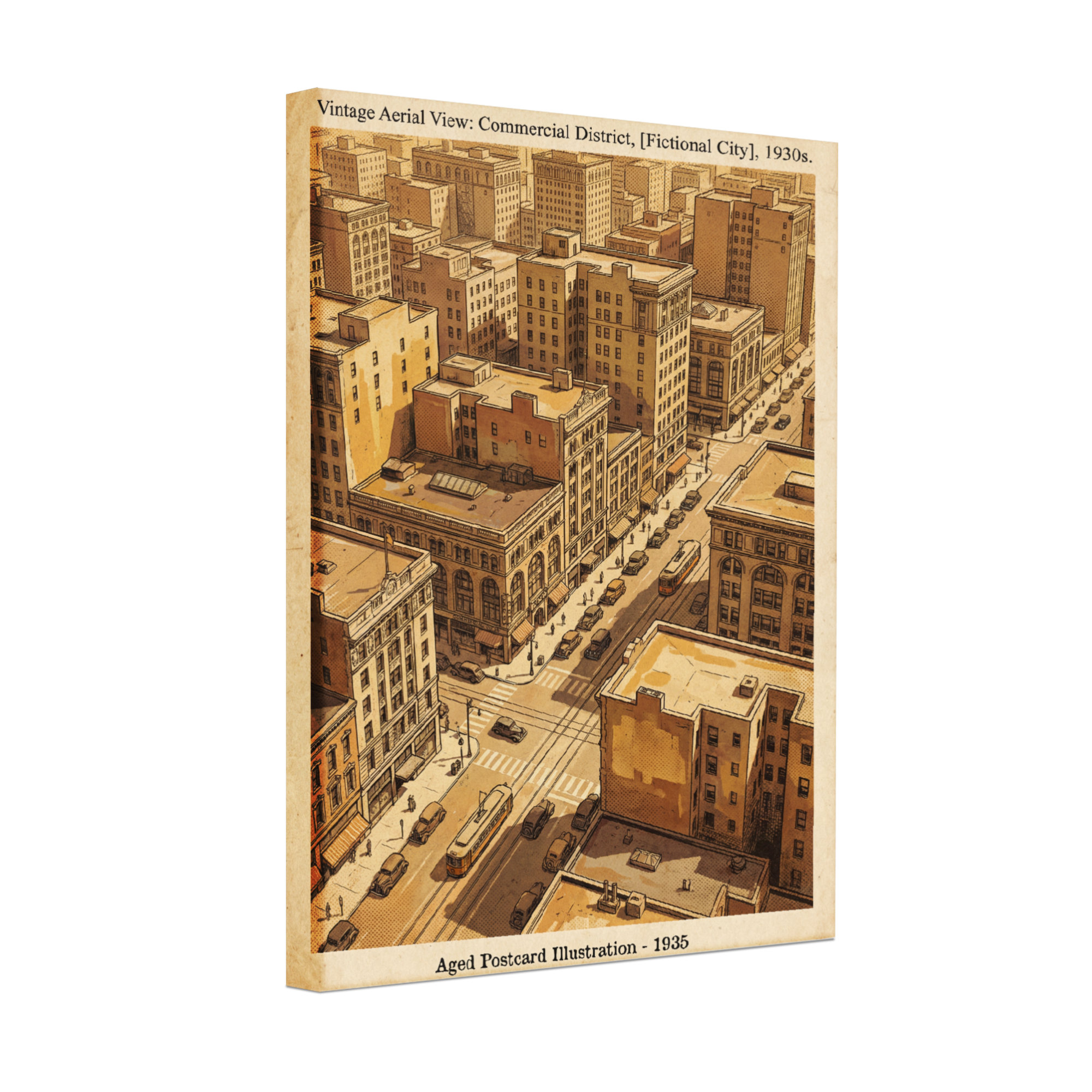 Astoria Grand Scenic & Cityscapes Vintage Aerial View Commercial ...