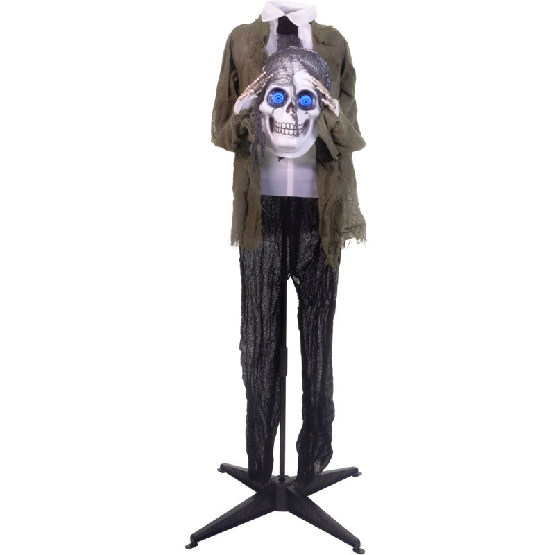 Haunted Hill Farm Reaper Henry the Headless Reaper with Animated Eyes ...