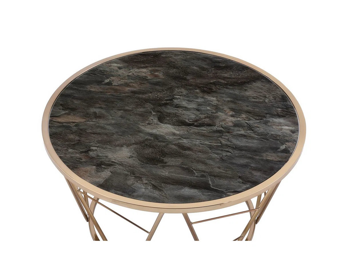 Mercer41 Round Coffee Table Round Living Room Table Glass Coffee Table ...